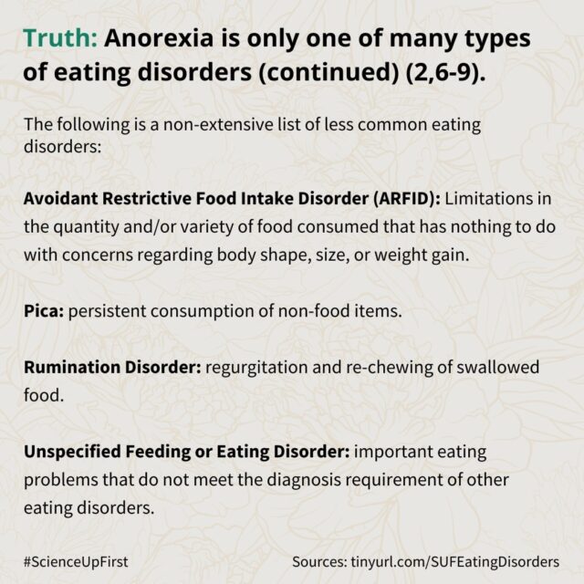Six truths about Eating Disorders | ScienceUpFirst