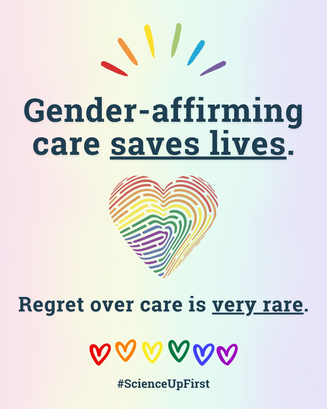 Gender-affirming care saves lives. | ScienceUpFirst