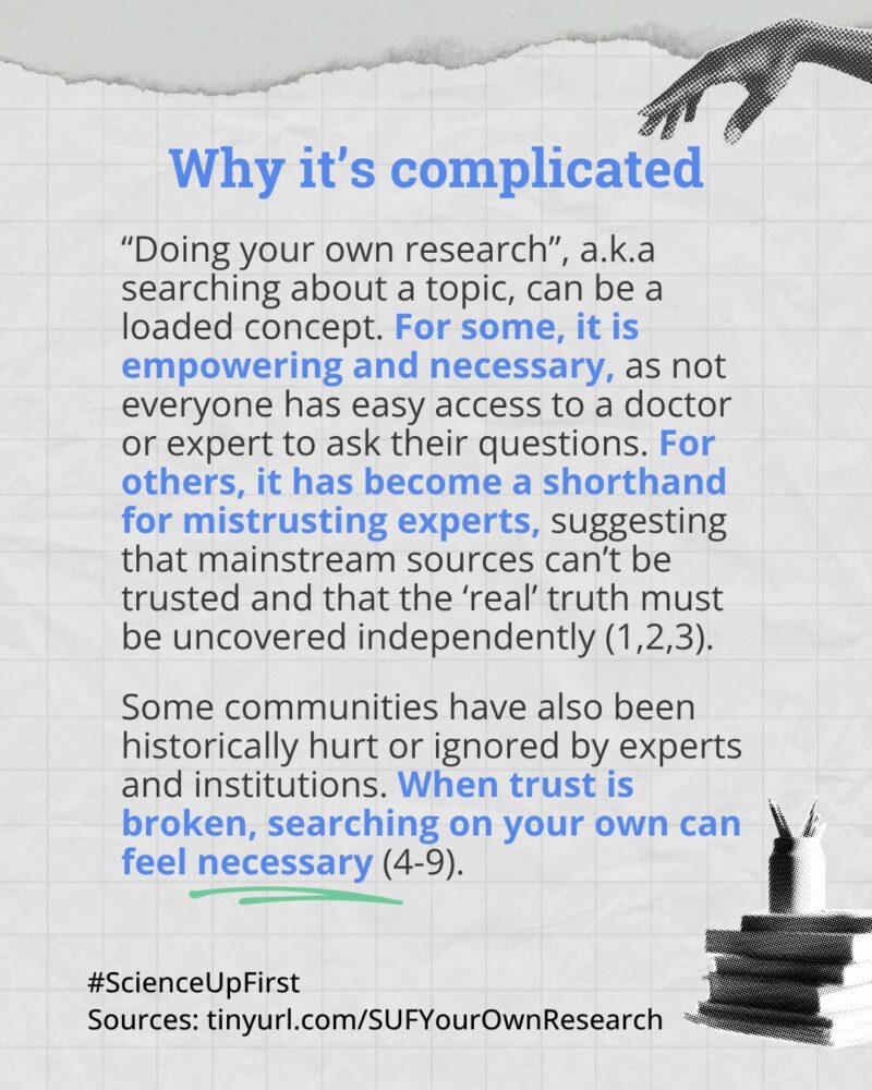 Should you do your own research? | ScienceUpFirst