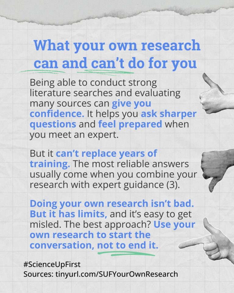 Should you do your own research? | ScienceUpFirst